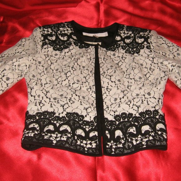 Boston Proper | Jackets & Coats | Boston Proper Chic Black Off White ...